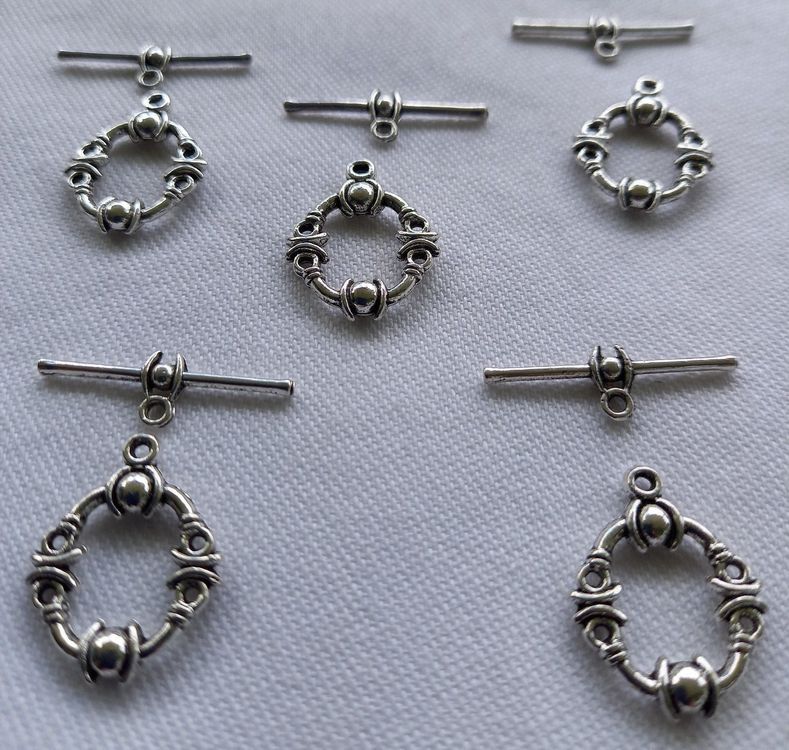 5 Stk.Verschlüsse Antiksilber 2 cm (Neu (gemäss Beschreibung)) in Zizers für CHF 1.8 – mit ...
