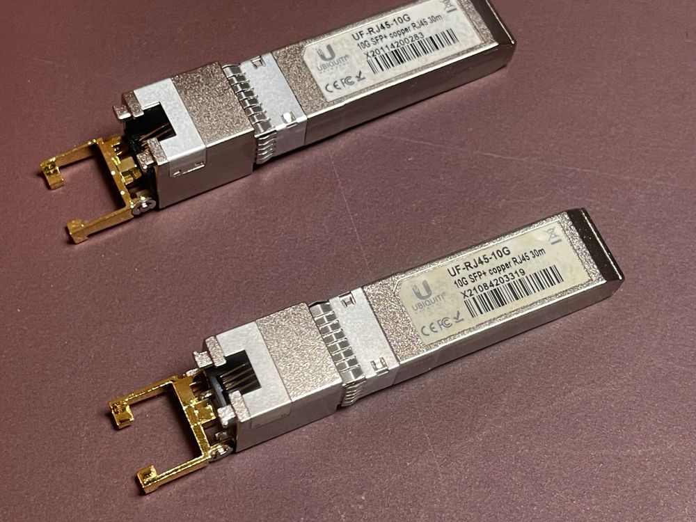 Ubiquiti UF-RJ45-10G, SFP+ Modul, 2x (Gebraucht) in Küttigen für CHF 80 ...