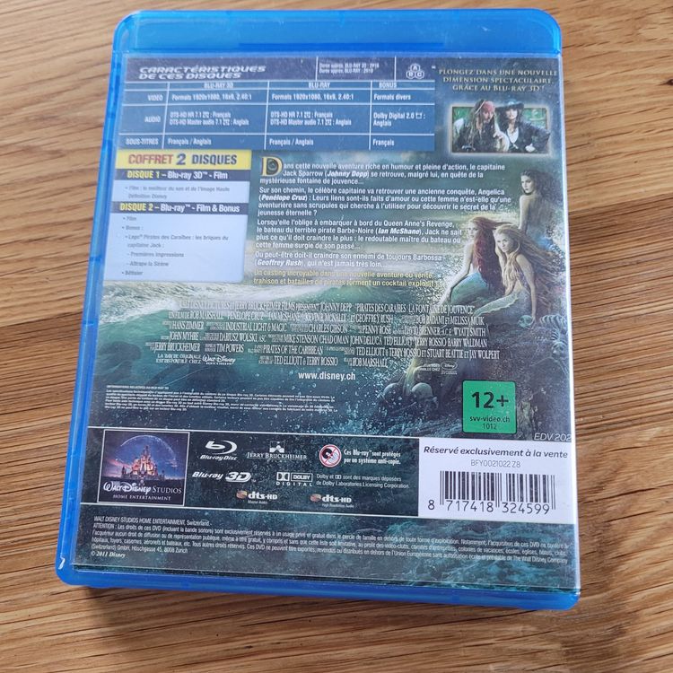 DVD Bluray Pirates Des Caraïbes La Fontaine De Jouvence 3D (Gebraucht ...