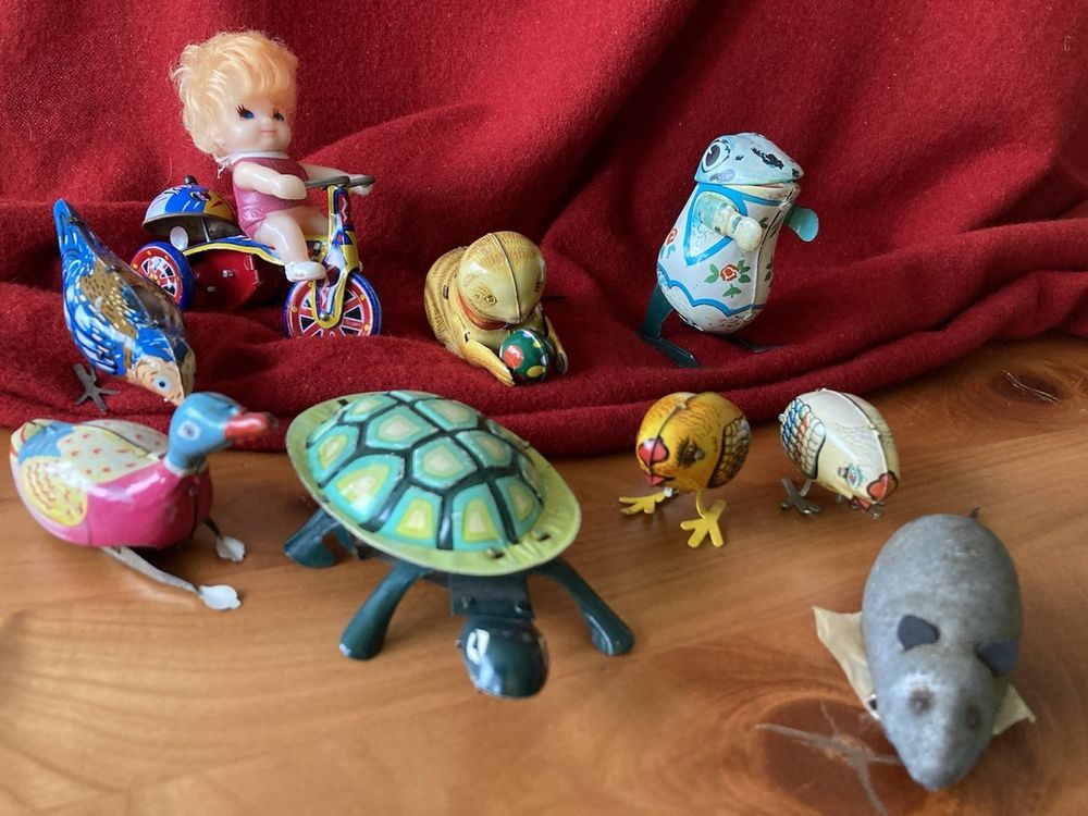 Spielzeug, aufziehbare Spielfiguren aus Blech (Gebraucht) in ...
