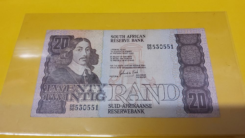 Südafrika 20 Rand 1965 D5 550551 Banknote Jan van Riebeeck (Gebraucht ...