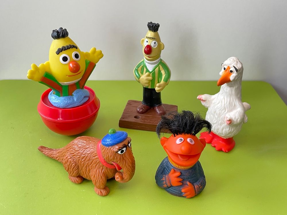 5x Sesamstrasse Erni / Bert / Toccata / Snuffy Comic Figur (Gebraucht ...