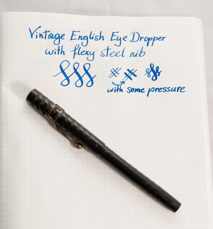 Vintage English BCHR Eye Dropper Fountain Pen with Flexy Nib (Defekt ...