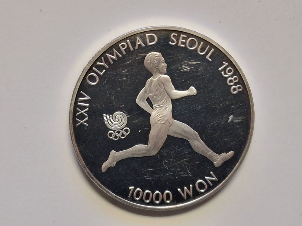 Südkorea- 10'000 Won 1988 Olympia Seoul 88 Silber. (Gebraucht) in Zürich für CHF 30 – mit ...