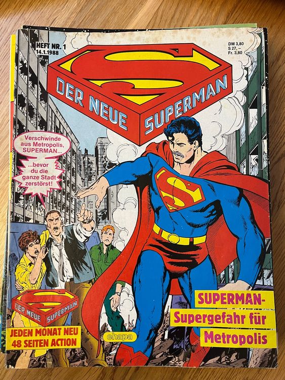 Comic Superman Der neue Supermann, Heft 1/88 (Gebraucht) in Volketswil ...