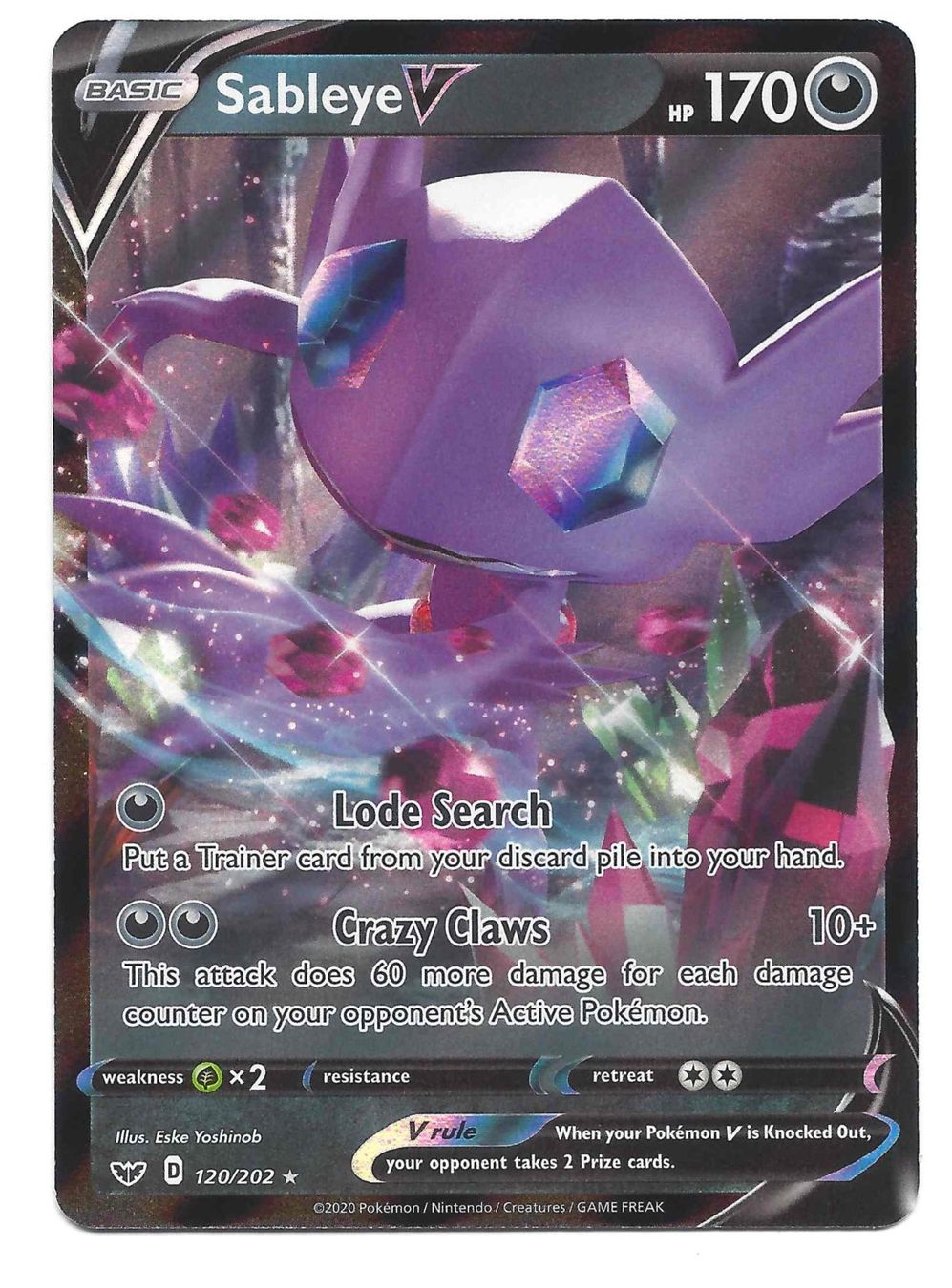 Pokemon Sableye V 120/202 Sword & Shield EN NM (Neu (gemäss ...