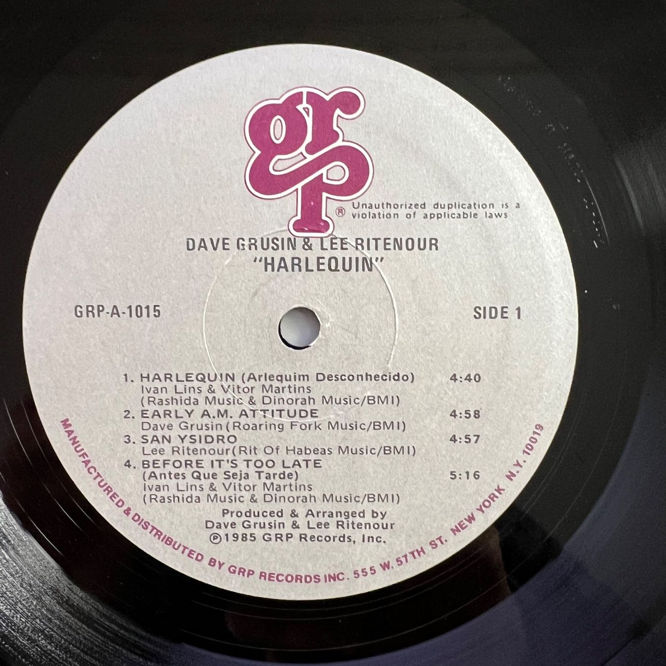 Dave Grusin & Lee Ritenour - Harlequin / 1. US-Press. 1985 (Gebraucht ...