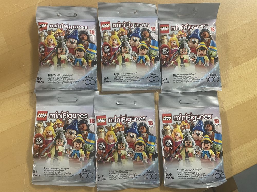 6x Lego 71038 Minifiguren Serie Disney 100, neu OVP | Kaufen auf Ricardo
