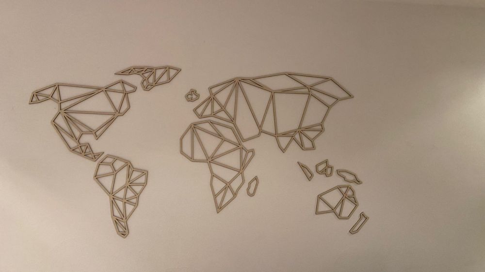 Wandbild Weltkarte Mahagoni | Kaufen auf Ricardo