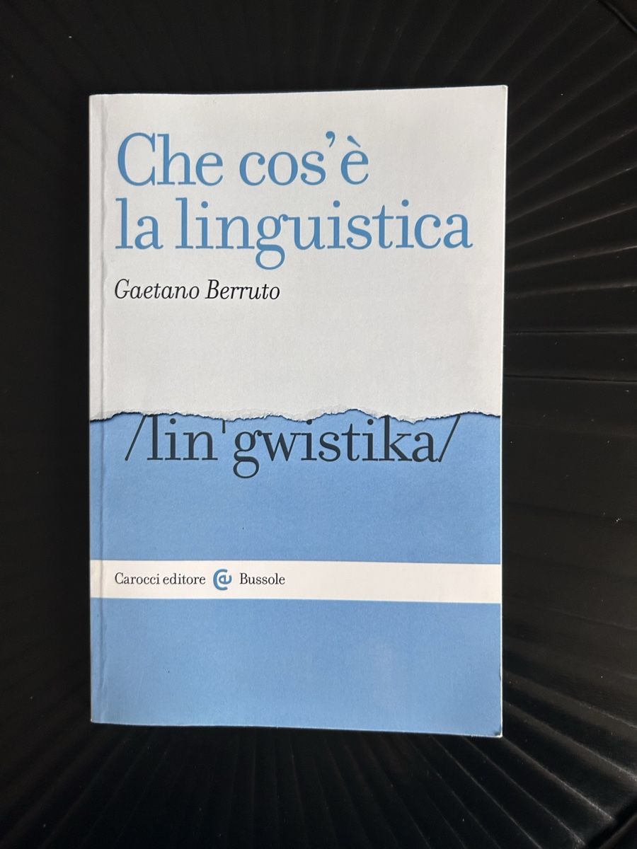 "Che cos'è la linguistica" by Gaetano Berruto - Italian (49) (Neu ...