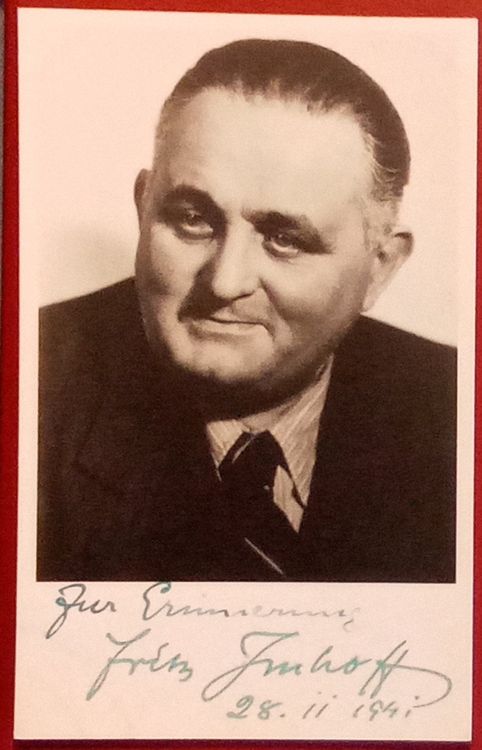 Fritz Imhoff 1891-1961 Autogramm signiert Foto 9x14cm (Gebraucht) in Bischofszell für CHF 30 ...