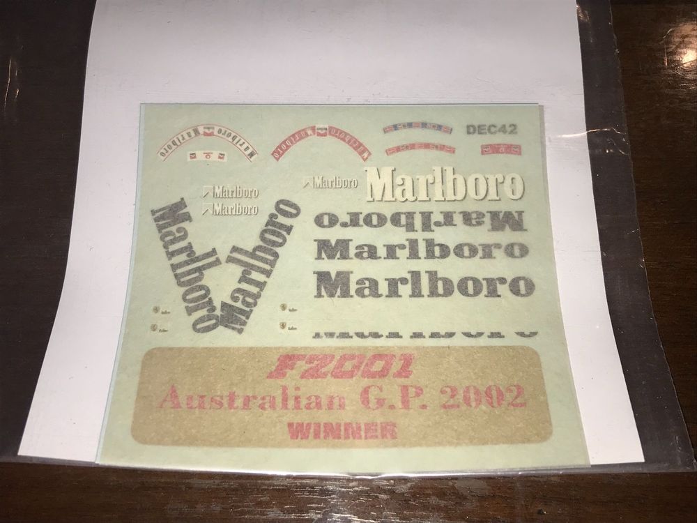 Marlboro Decals Ferrari F2001 Australian GP 2002 - 1/18 | Kaufen auf ...