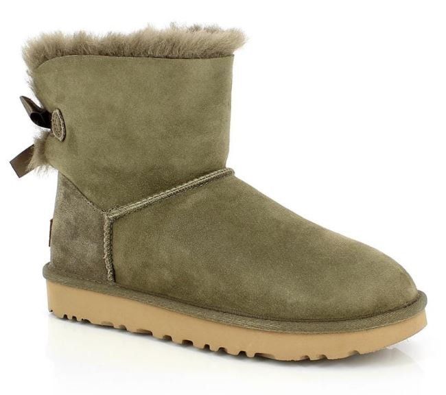 GRATIS VERSAND UGG Mini Bailey Bow II-Grösse 40 (Khaki/Oliv) (Gebraucht ...