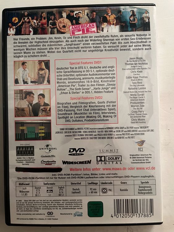 American Pie (2000) DVD 📀 - Platinum Edition (Neu (gemäss Beschreibung)) in Sierre für CHF 3.95 ...