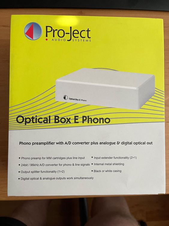 Pro-Ject Optical Box E Phono Weiss (Neu und originalverpackt) in für CHF 2 – mit Lieferung auf ...