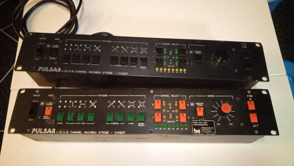 2x PULSAR 1/2/4/8 Channel Rainbow Strobe / Chaser - 80/90er (Gebraucht ...