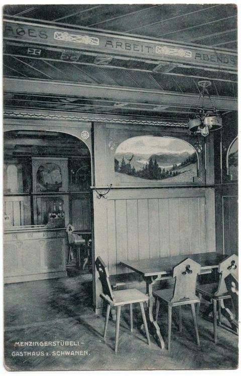 Menzingen Gasthaus Z Schwanen Menzingerstübeli Gel 1909 Kaufen