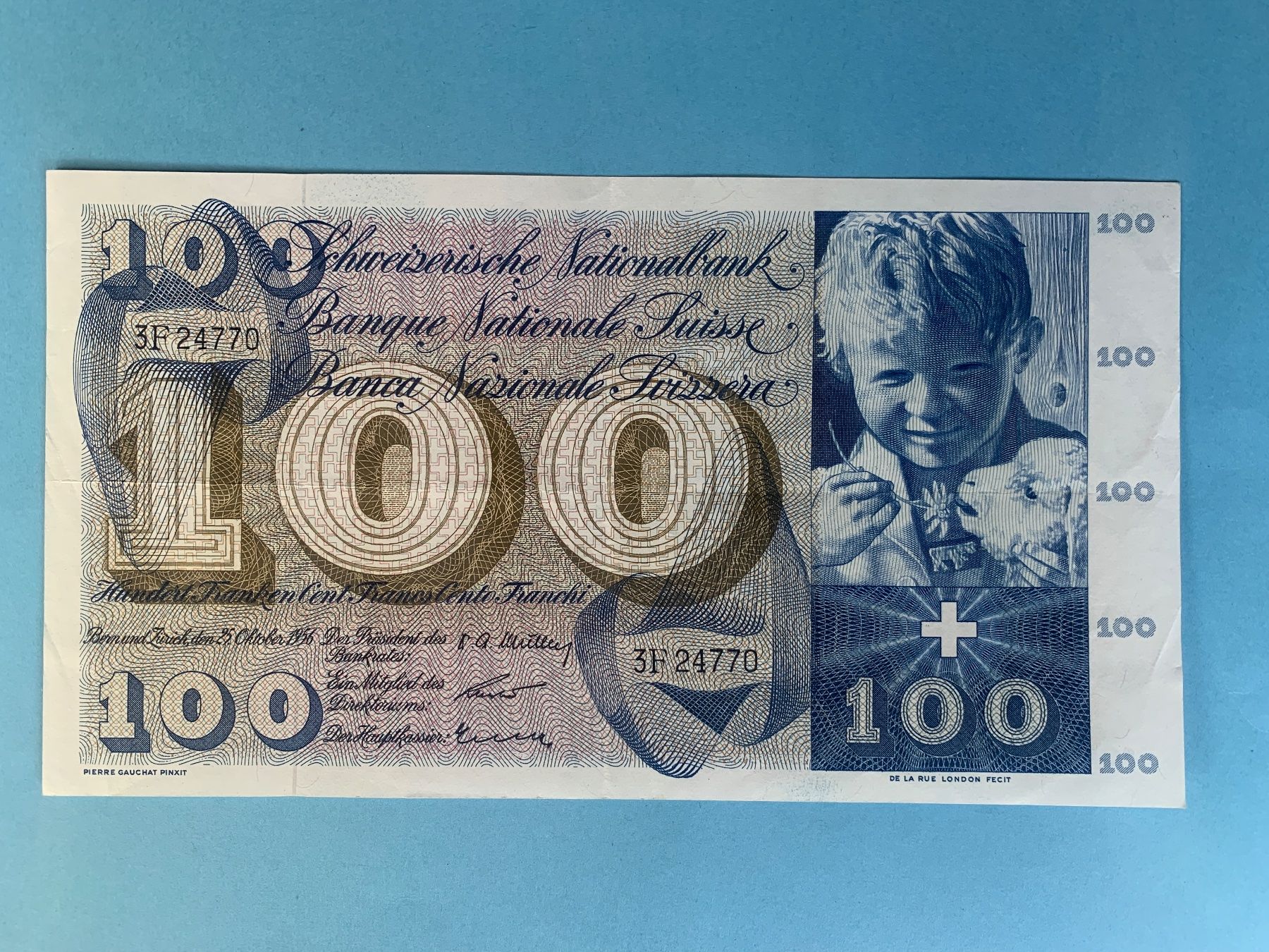 100 Francs - 25. Oktober 1956 ST MARTIN - Erste Jahr/1er An (Gebraucht ...