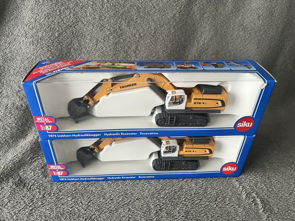 2x SIKU 1874 Lieberherr Hydraulikbagger 1:87 (Neu und originalverpackt ...