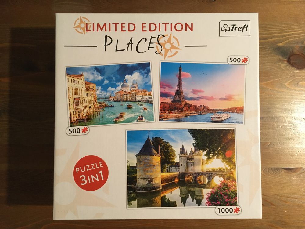 3 Trefl Puzzle Limited Edition Places 1x1000 und 2x500 Teile (Gebraucht ...