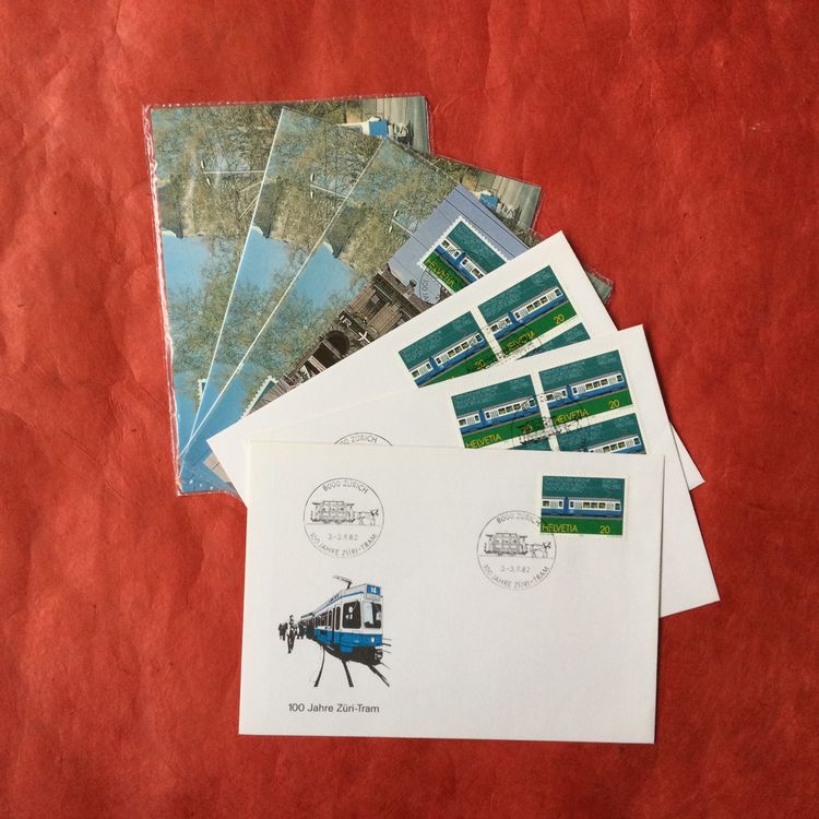 1982 Brief und AK 100 Jahre Zürcher Strassenbahn (Gebraucht) in S. Pietro für CHF 1.5 – mit ...