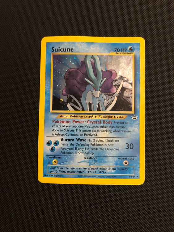 2000 Neo Revelation Suicune Holo 14/64 Ab 1 (Gebraucht) in Paradiso für ...