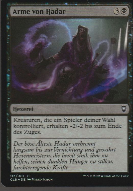 TCG Magic The Gathering MTG CLB 113 FOIL Arme von Hadar (Neu (gemäss ...