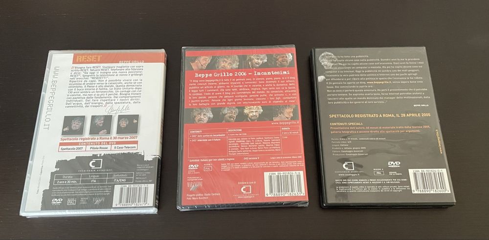 Beppe Grillo, lotto di 3 DVD originali, come nuovi! (Nuovo (secondo la ...