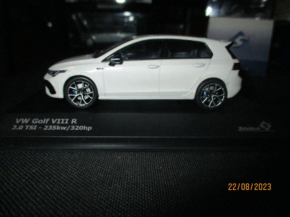 VW Golf 8 R Oryxweiss Métallic 2021 Solido 1:43 (Neu und ...