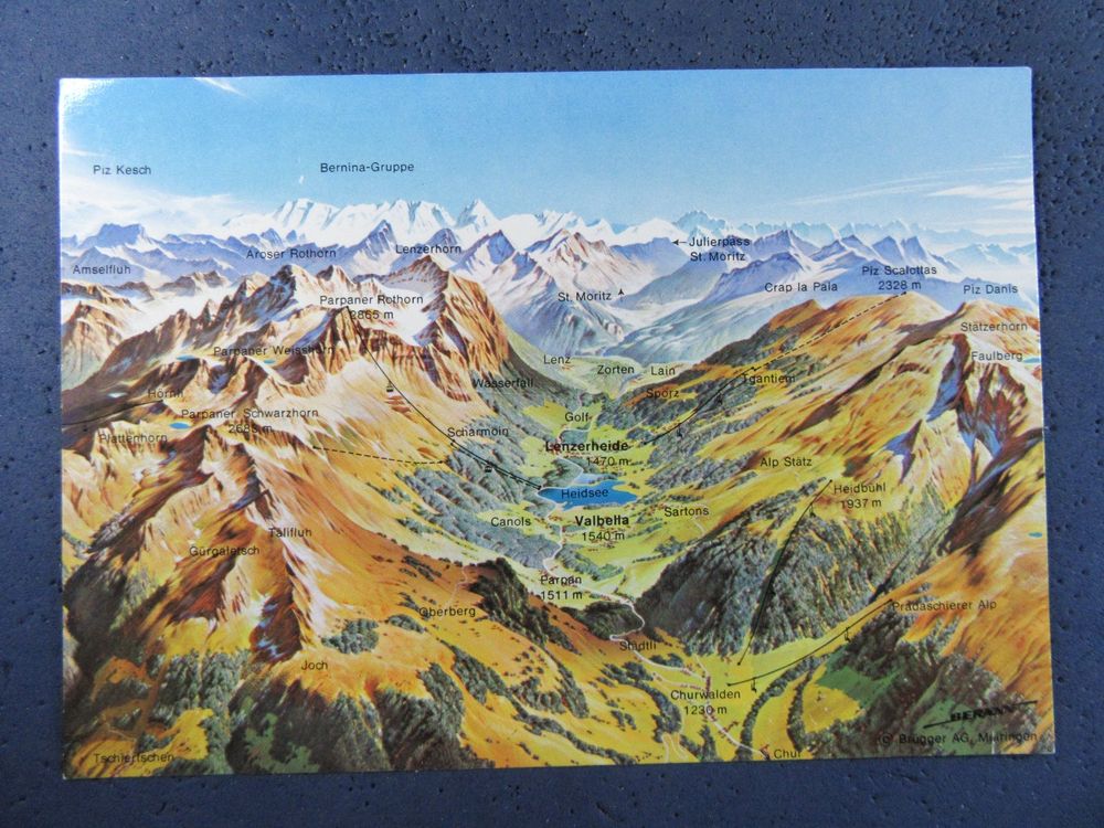 LENZERHEIDE-VALBELLA AK GR VOGELSCHAU BERNINA-GRUIPPE (Gebraucht) in Ettingen für CHF 1.95 – mit ...