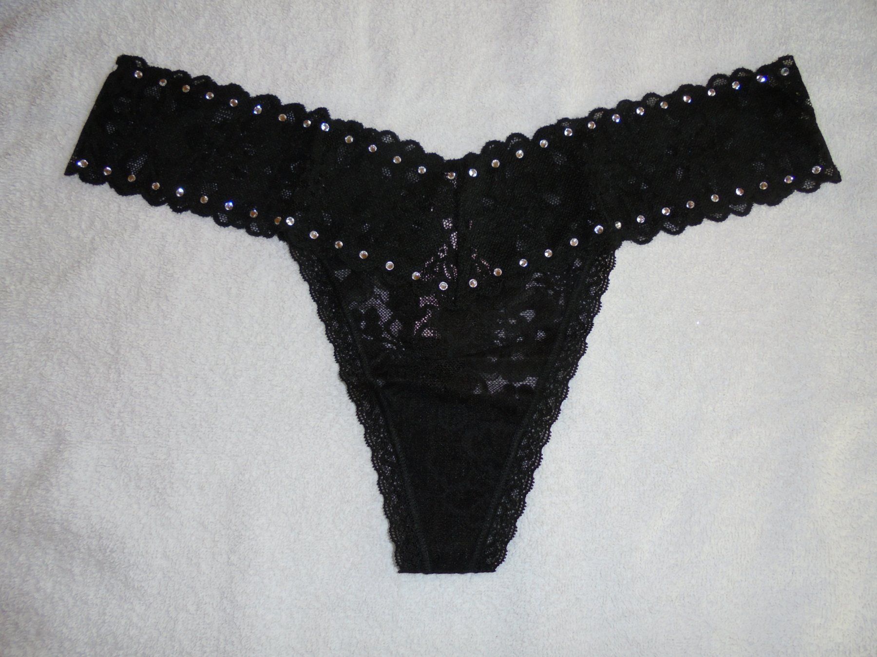VICTORIA'S SECRET LACIE THONG, L, NEU, MIT GLITZERSTEINEN... (Neu und ...