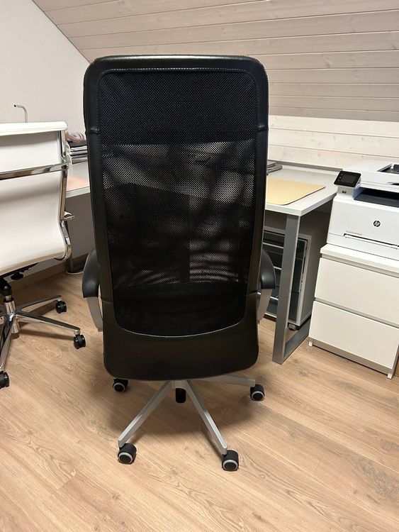 Bürostuhl, Drehstuhl, Ikea "Markus", leder, schwarz | Kaufen auf Ricardo