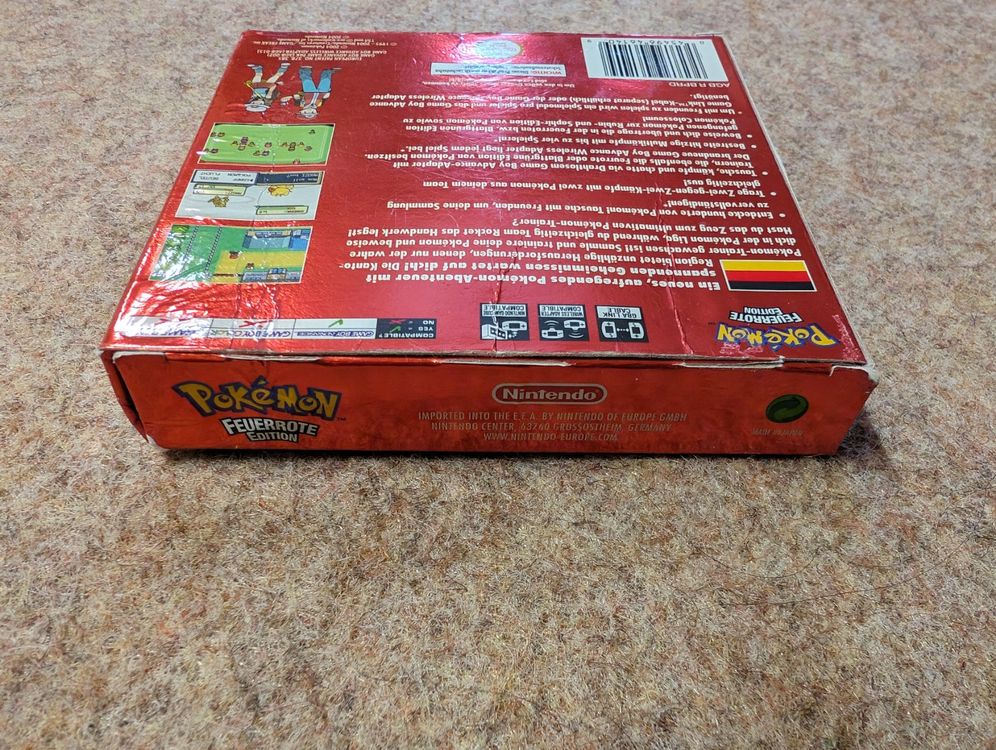 Nintendo Gameboy Pokemon Feuerrote Edition | OVP (Gebraucht) in ...
