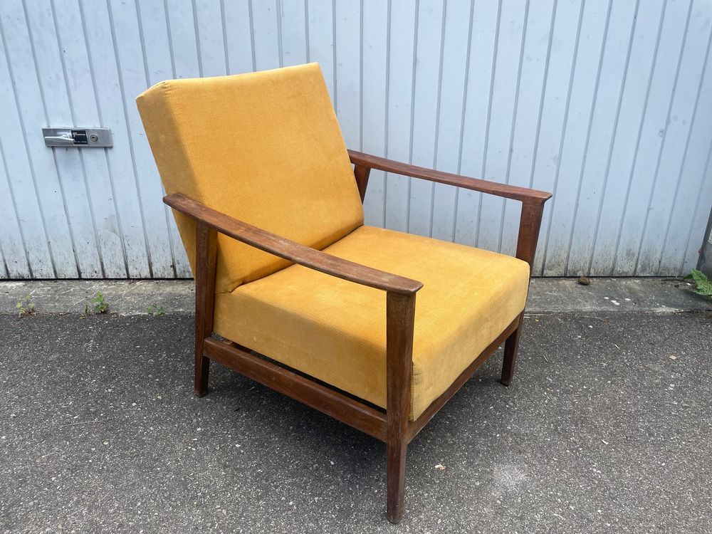 Mid Century 70er Jahre Easychair Teak Sessel skandinavisch | Kaufen auf ...
