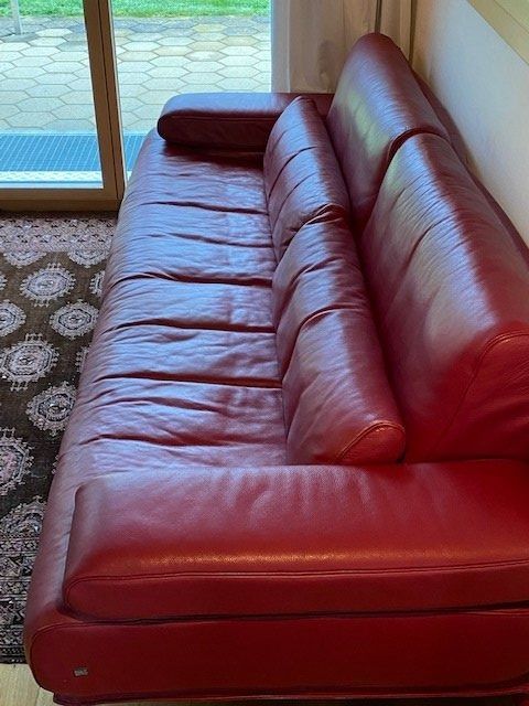 Rolf Benz Leder Sofa (rot) | Kaufen auf Ricardo