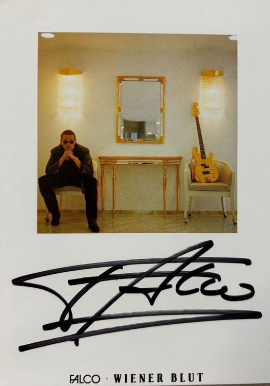 Autogramm von Falco, österr. Musik-Ikone, 1980er Jahre (Gebraucht) in ...