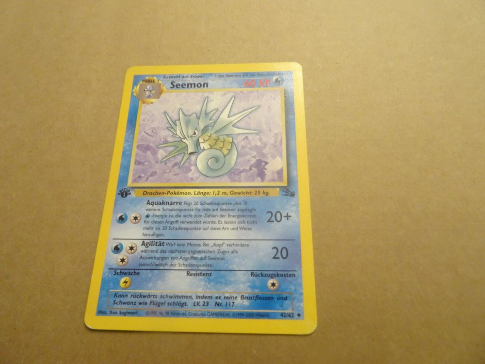 Pokemonkarte Seemon Fossil 1. Edition (Gebraucht) in Olten für CHF 2 ...