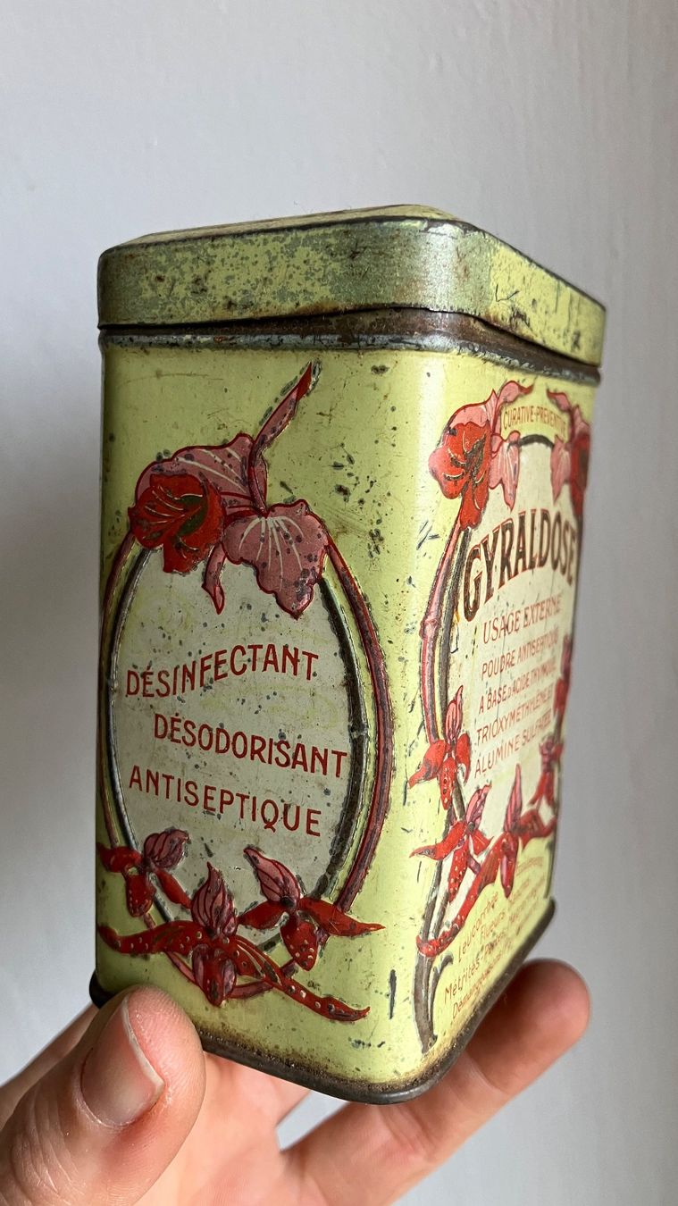 Blechdose Boite Gyraldose médecine médicament ancien vintage (D ...
