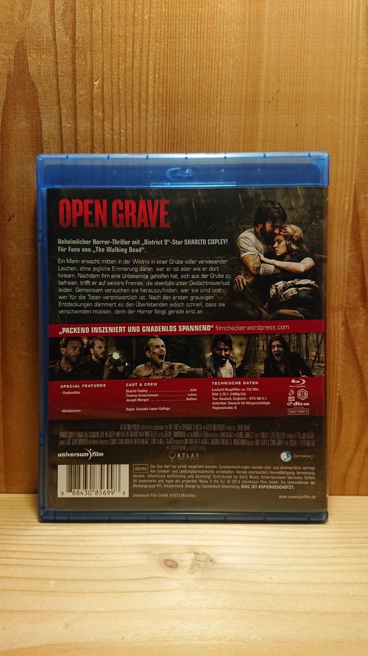 OPEN GRAVE Blu-Ray Uncut mit Sharlto Copley (Gebraucht) in Wilderswil ...