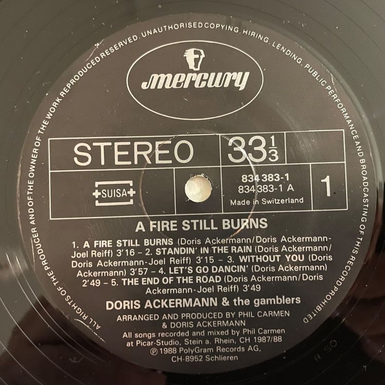 DORIS ACKERMANN and the Gamblers - A FIRE STILL BURNS | Kaufen auf Ricardo