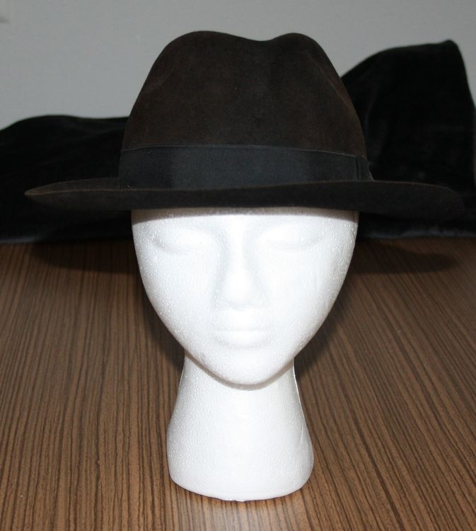 Hut aussen braun, Rand innen schwarz BORSALINO ITALIEN | Kaufen auf Ricardo