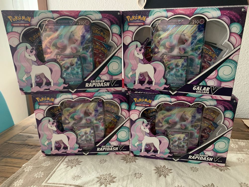 Pokemon 4 Stück Galar Gallopa V - Englisch - Neu (Neu und ...