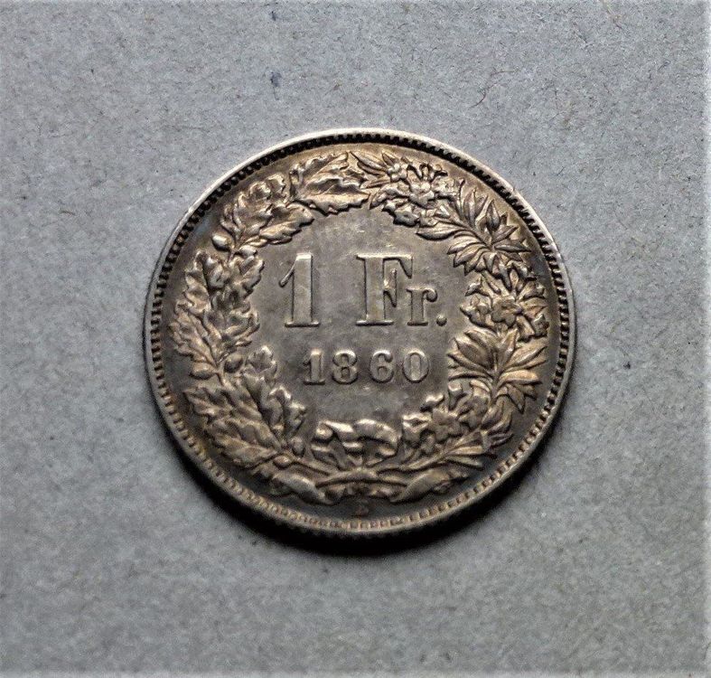 ++ 1.- Franken 1860, gute Erhaltung (Gebraucht) in Walkringen für CHF 500 – mit Lieferung auf ...