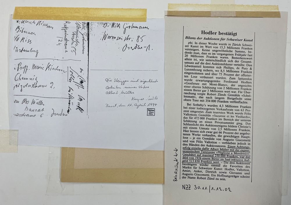 Otto Müller (1874-1930) Zeichnung (Gebraucht) in Root für CHF 320 – mit ...