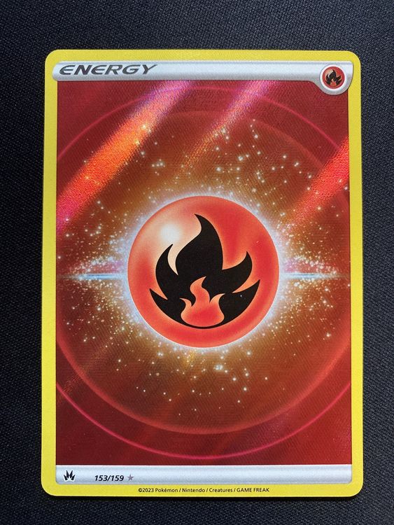Pokemon Fire Energy Full Art - Crown Zenith - 153/158 - EN (Neu (gemäss ...