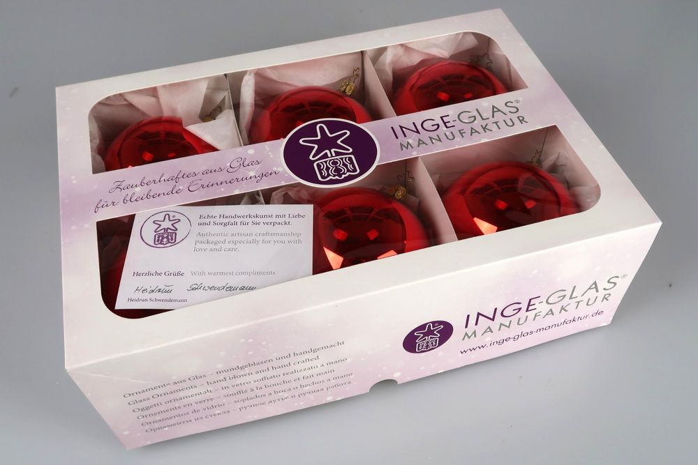 INGE-GLAS Weihnachtskugeln Rot Glanz 10 cm (Gebraucht) in Rüti ZH für ...