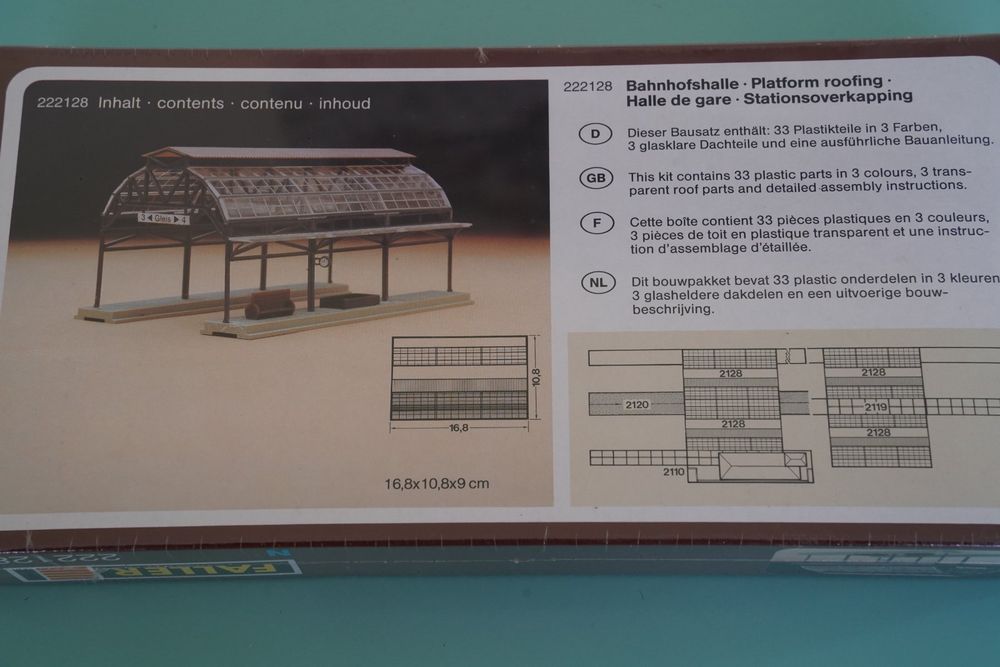 2 Bahnhofshallen, neue Bausätze Faller 222128 (2128) in OVP (Neu und ...