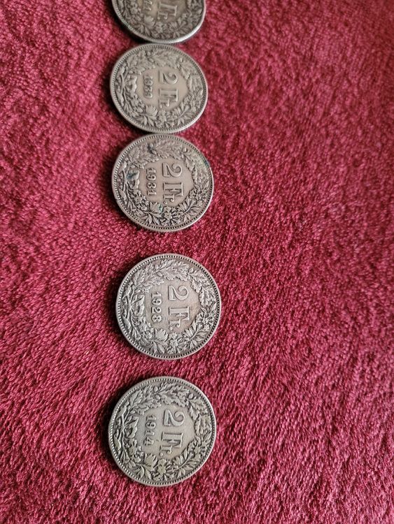 Silbermünzen 2Fr. 1914 | Kaufen auf Ricardo