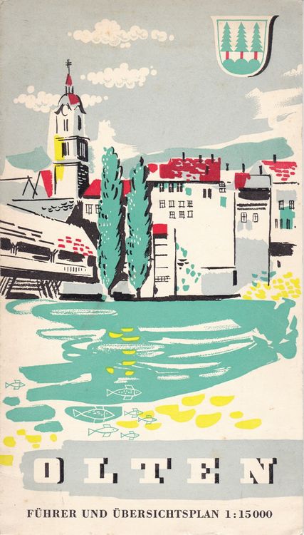 Olten - Stadtplan von 1949, Führer und Uebersichtsplan. | Kaufen auf ...