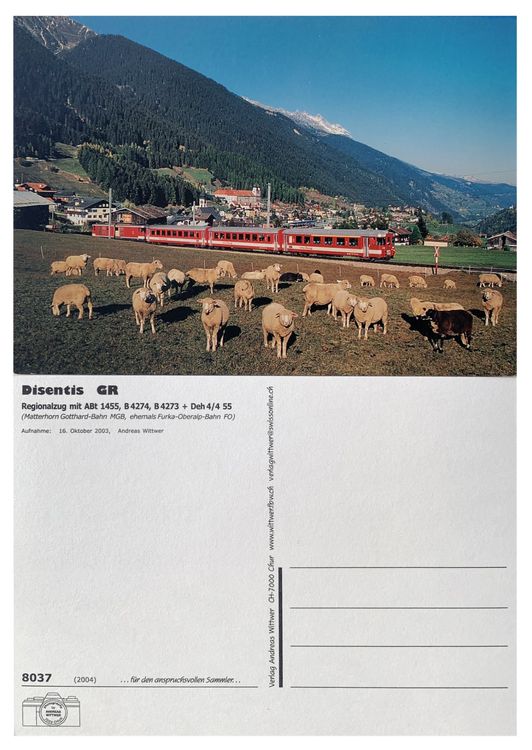 Disentis Mustér Surselva Bahn MGB FO ABt 1455 + Deh 4/4 I 55 (Neu ...